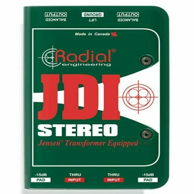 RADIAL JDI STÉRÉO - boîte directe instrument passif 2 canaux équipée de ...