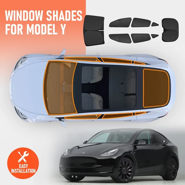 TESLA MODEL Y Privacy Window Shades Sun Shades Windshield Sunshade ...