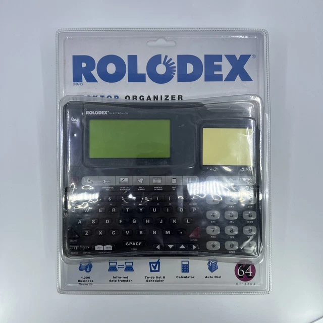 ROLODEX RF-4264 ELECTRONIC Desktop Organizer 64K W/ Infra-Red Data ...