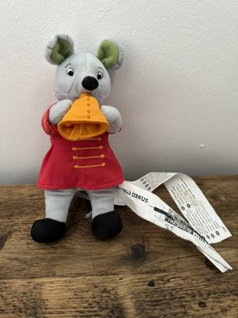 IKEA KLAPPER CIRKUS Mouse Circus Band Horn Soft Stuffed Toy Red Jacket ...