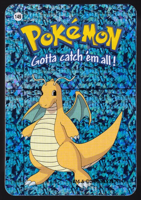 DRAGONITE 149 POKEMON Holo Foil Prism Vending Sticker TCG Card NM $24. ...