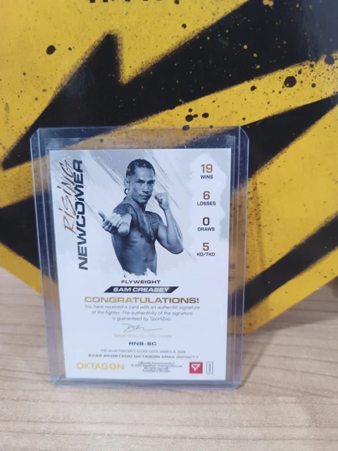 OKTAGON INFINITY MMA 2025 Card Karte Sam Creasey 6/10 EUR 45,00 ...