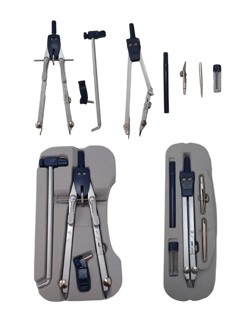 TECHNICAL DRAWING COMPASS Set Adjustable For Student Mechanical ...