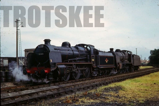 35MM SLIDE BR British Railways Steam Loco 31411 Class N Eastbourne 1965 ...