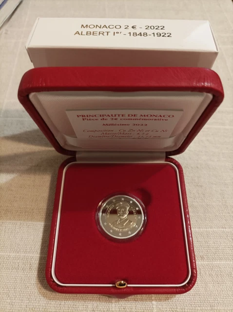 MONACO 2 EURO Proof 2022 coin Commemorative prínce Albert I of Monaco ...