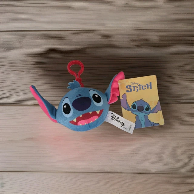 DISNEY LILO & Stitch Feature Film Head Bag Clip Plush Keychain Soft Toy ...