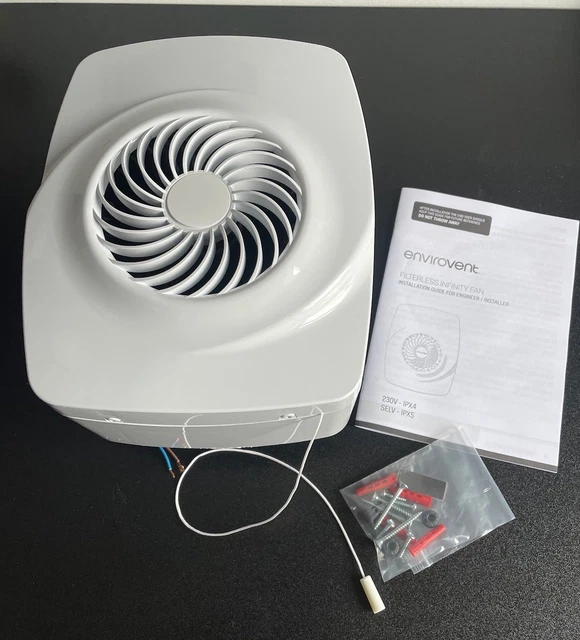 ENVIROVENT FILTERLESS EXTRACTOR fan 230V two speed and data logger ...