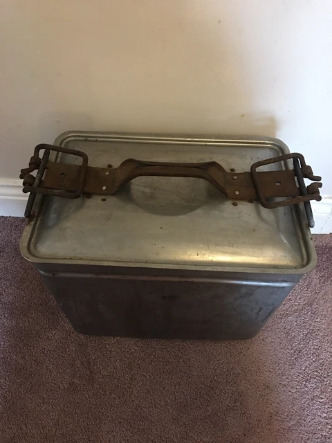 BRITISH ARMY WW2 1945 Military Large Vintage Stainless Steel Field ...