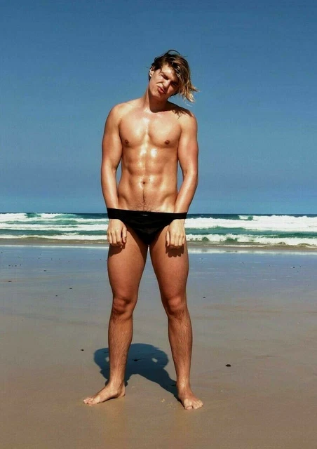 Shirtless Male Hunk Beefcake Muscular Swimmer Jock Speedo Photo 4x6