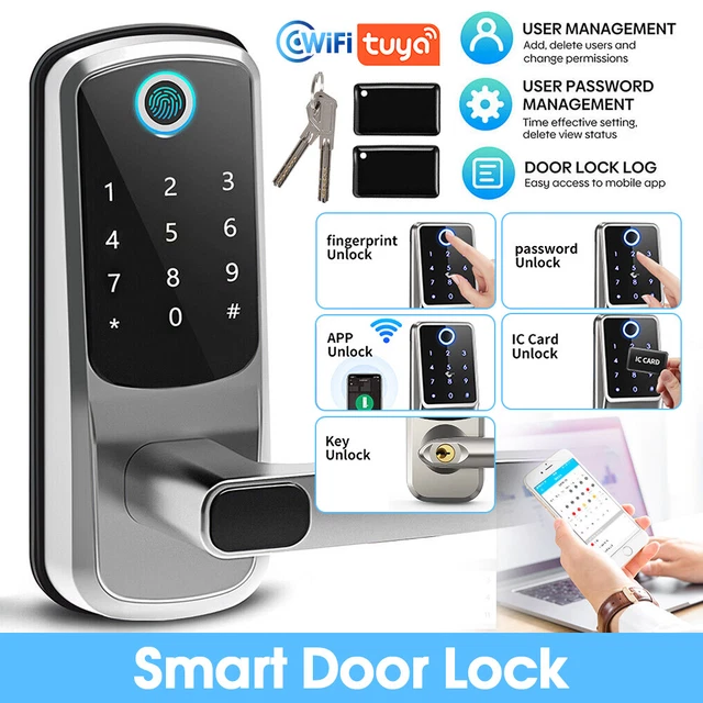 2025 DOOR ENTRY Keyless Smart Door Lock APP Biometric Fingerprint ...
