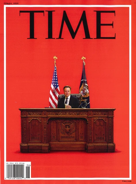 TIME MAGAZINE - February 24, 2025 - Elon Musk £14.26 - PicClick UK
