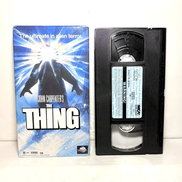JOHN CARPENTER'S THE Thing VHS Cult Classic Movie Tape Excellent ...