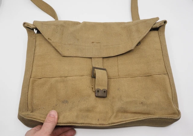 ORIGINAL WW2 BRITISH Army Officer's Satchel - 1943 Khaki Soldiers ...