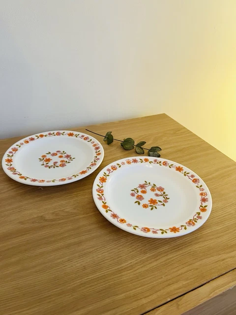 ARCOPAL FRANCE SCANIA Floral Side Plates 19 cm – Set of 2 £6.51 ...