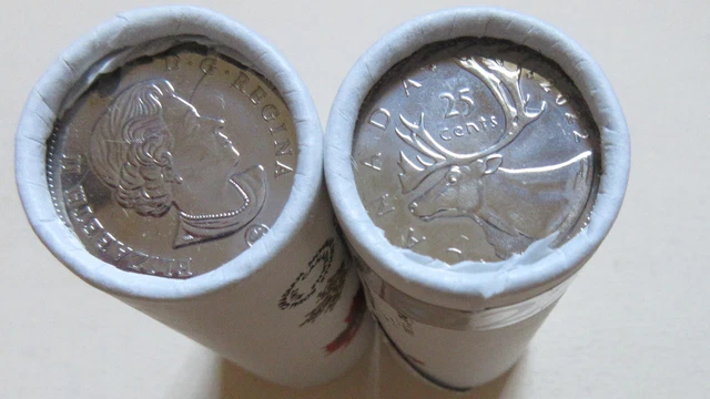 ROLL OF 2022 Quarters Twenty-Five Cents. Special Wrapped Mint Roll ...