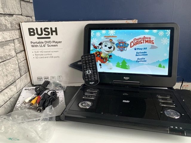 BUSH 11.6&INCH SWIVEL Screen Portable DVD Player Ideal for Car/Hospital ...