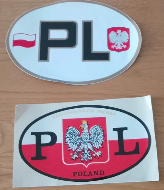 POLISH FLAG STICKER Decal Poland Polska Sticker Decal Naklejka Car Van ...