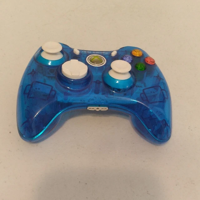 PDP ROCK CANDY Transparent Blue Gamepad Controller For XBox 360 Model ...