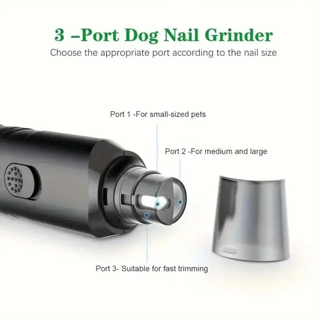 PORTABLE PET NAIL Grinder Battery Nail Clippers Large and Small Dogs ...