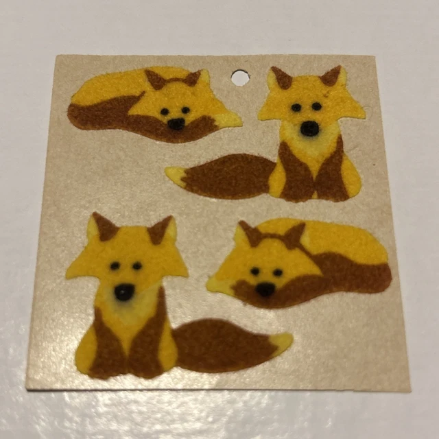 SANDYLION 💖 FUCHS 💖 Brown Back 💖 Stoff 💖 Fuzzy 💖 Originalbogen 💖 90er ...