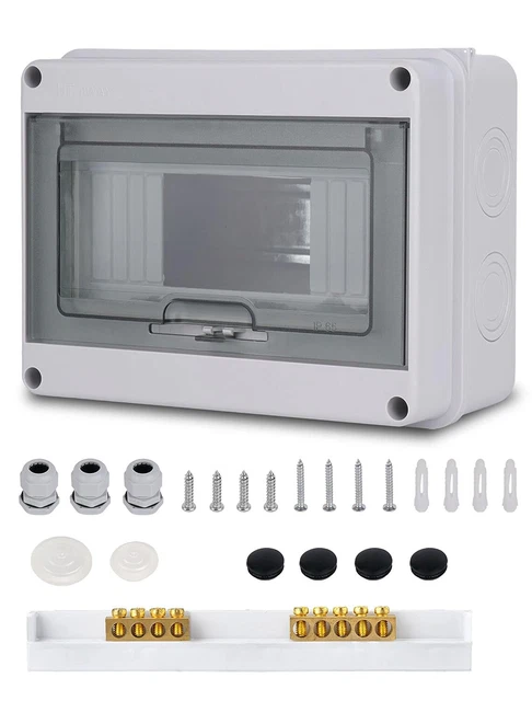 BREAKER BOX DISTRIBUTION Protection Box IP65 Clear Cover Electrical ...