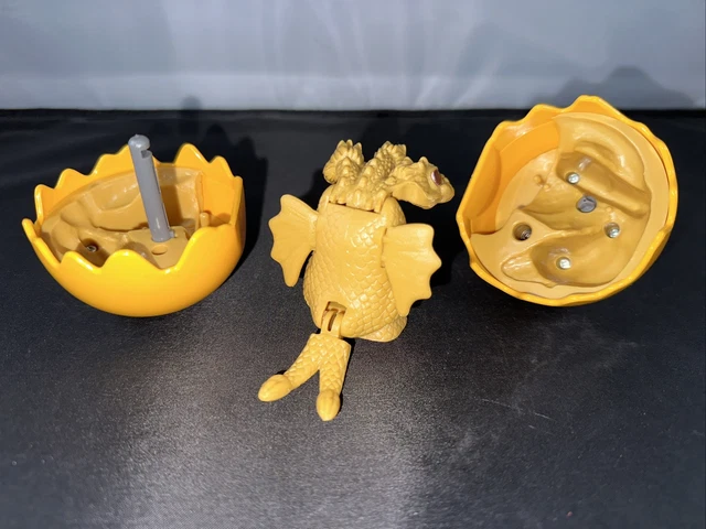 VINTAGE 1988 TAKARA Japan Godzilla BABY GHIDORAH 2" Figure Wind-up Egg ...