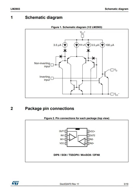 LM2903N LOW-POWER DUAL voltage comparator 2903 IC (3 pieces) $6.16 - PicClick AU