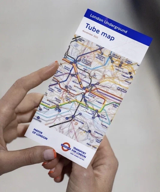 NOVEMBER 2022 LONDON Underground Tube Map Elizabeth Line - GENUINE £1. ...