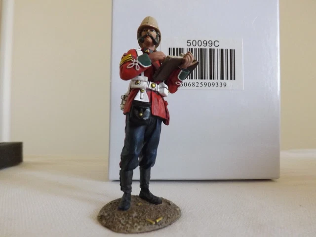 BRITAINS ANGLO ZULU WAR 24th FOOT COLOUR SERGEANT TAKING ROLL SCALE 1/ ...