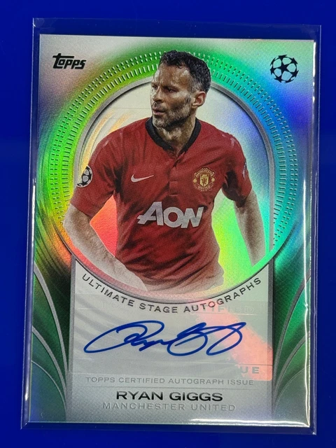 RYAN GIGGS MANCHESTER United Auto Green /99 2024/25 Topps UCC Flagship ...