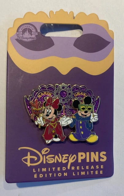 2023 DISNEY PARKS Mickey & Minnie Mouse Mardi Gras Carnevale Masks Pin ...