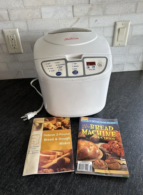 SUNBEAM BREAD MAKER 2 Pound Automatic Model 5820 With manual & cookbook ...