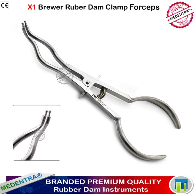 MEDENTRA RESTORATIVE DENTAL BREWER RUBBER DAM FORCEPS CLAMP PLIERS 17.5 ...
