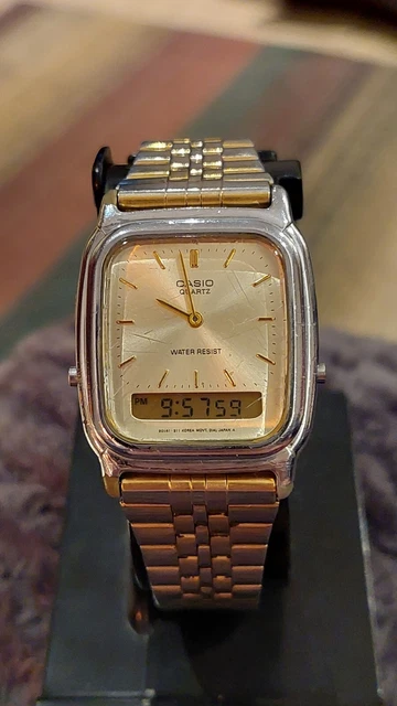 VINTAGE MENS CASIO AQ 307 (Mod 306) Ana-Digi Quartz Watch. New 🔋 EUR 29 ...