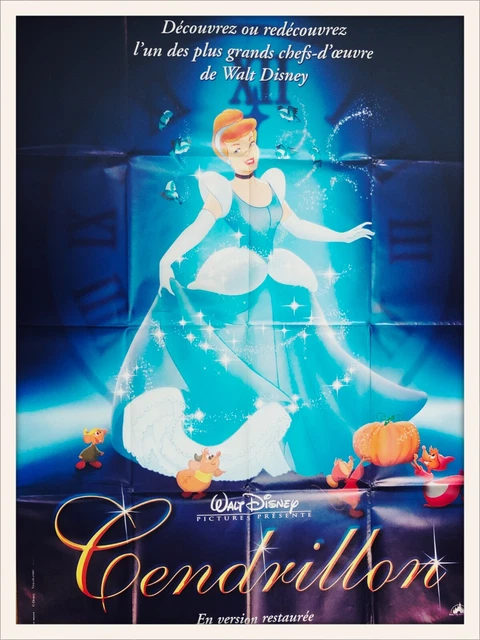AFFICHE WALT DISNEY / CENDRILLON / 90's / 120X160 EUR 12,00 - PicClick FR