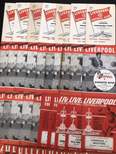 COLLECTION OF 1960S LIVERPOOL FC FOOTBALL PROGRAMMES £28.24 - PicClick UK