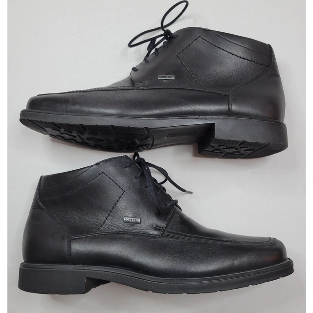 ARA CHUKKA BOOTS Black Leather Gore-Tex Square Toe Men's size 8 German ...
