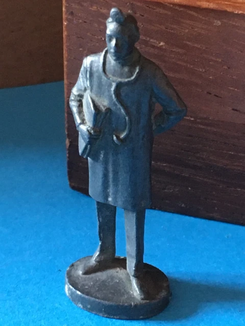 ANCIENNE STATUETTE DE Collection Figurine en Etain Médecin Miniature ...