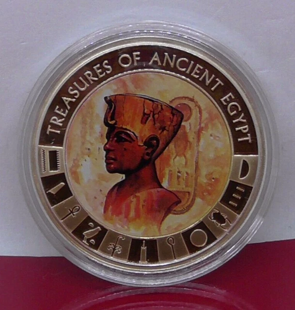2013 COOK ISLANDS $1 Dollar Coin Treasures Ancient Egypt Statue ...
