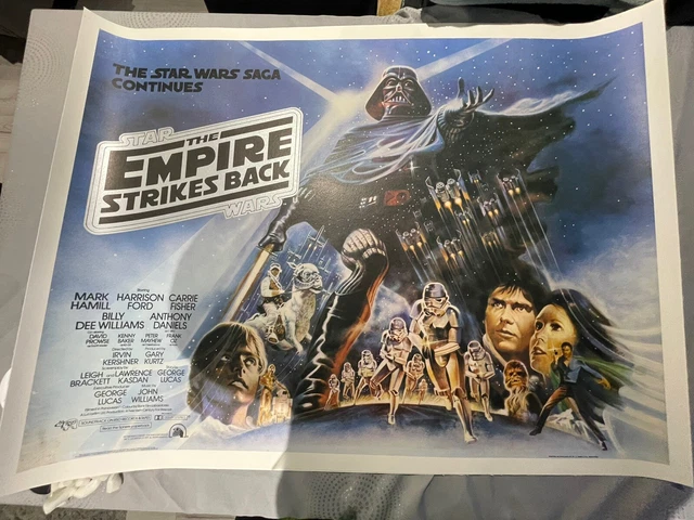 STAR WARS THE Empire Strikes Back Original Movie Quad Poster 40x30 Rare ...
