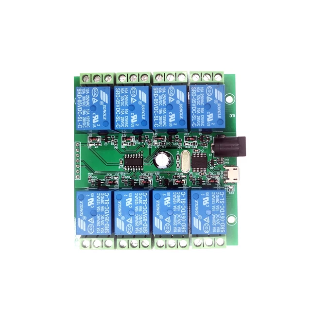 8 CHANNEL 5V USB Relay Board Module Computer PC Smart Control Switch ...