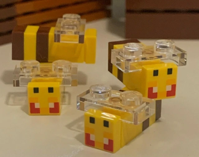 LEGO MINECRAFT MINIFIGURE Brick-built 4 Angry Bees 21165 Bee Farm New £ ...