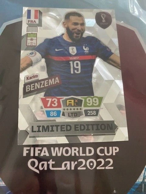 PANINI FIFA WORLD Cup Qatar 2022 Adrenalyn XL KARIM BENZEMA Limited ...