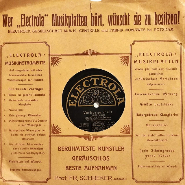 JULIA CULP, WEBER, Barrientos, Dawson - Opera Electrola Shellac 78 Lot ...
