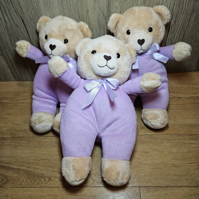 3 X PMS Local Freemasons TLC Appeal Purple teddy bear soft toy plush ...