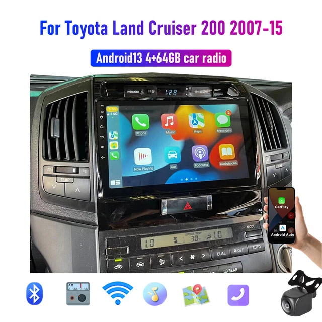 10& WIRELESS CARPLAY Android Auto head unit BT For Toyota Landcruiser ...