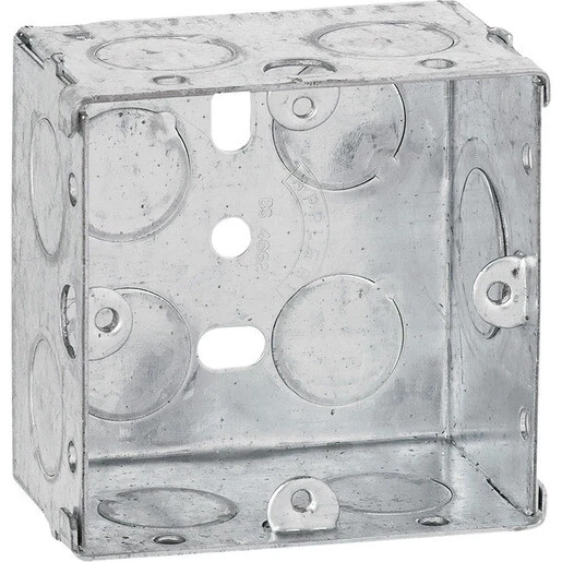 SINGLE BACK BOX 47mm Extra Deep Metal Backbox 1 Gang for Cooker Switch ...