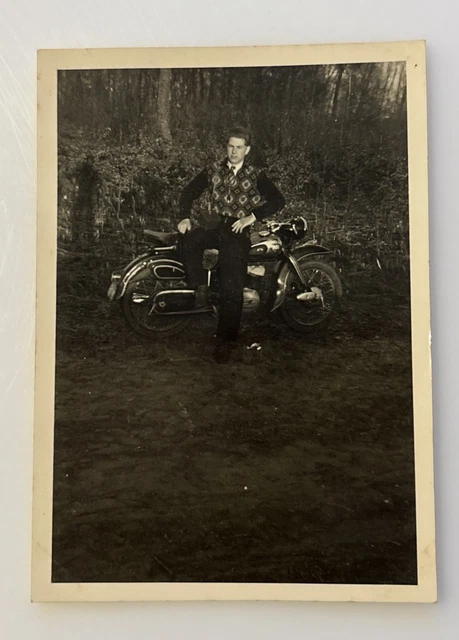 MOTORRAD KRAD ZÜNDAPP Bike Oldtimer Knabe Bursche Original Foto 9x6cm ...