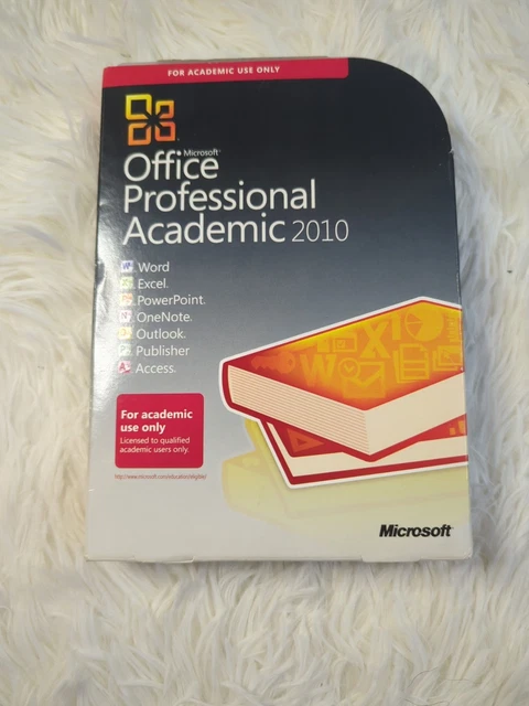 MICROSOFT OFFICE PROFESSIONAL Academic 2010 Product Key Install Disc ...