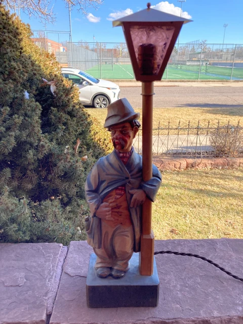 BEAUTIFUL GERMAN WHISTLER Black Forest Lamp Post Drunk Karl Griesbaum ...